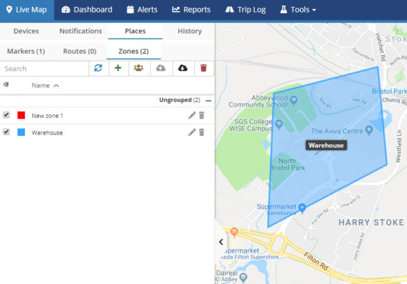 How to setup Geo-fence Zones on GPSLive Software