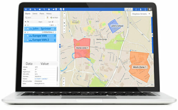 GPSLive User Interface - Live GPS Tracking Software