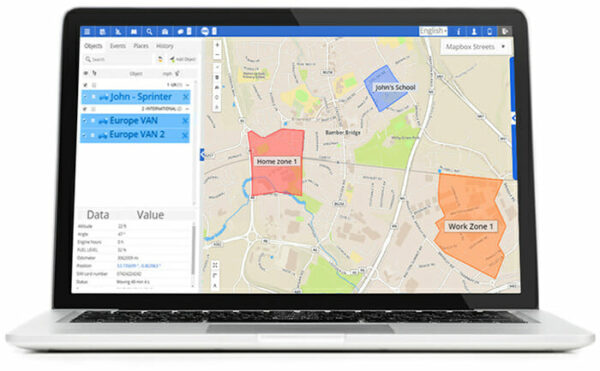 GPSLive User Interface - Live GPS Tracking Software